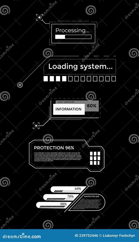 Callouts Titles Banner Futuristic Digital Line Text Frame Boxes And Label Emplate Set Pop Up