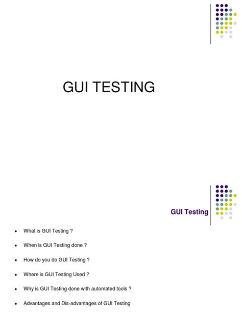 Gui Testing Pdf Graphical User Interfaces Software Testing