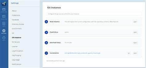 Git Instance Iguana X Documentation