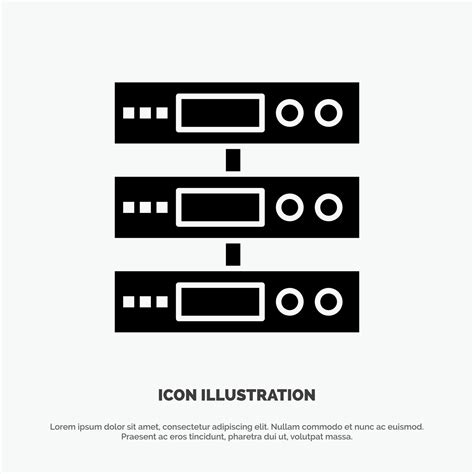 Server Data Storage Cloud Files Solid Glyph Icon Vector 19110610 Vector