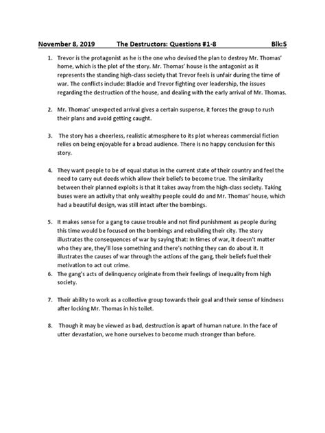 The Destructors Q 1 8 Pdf