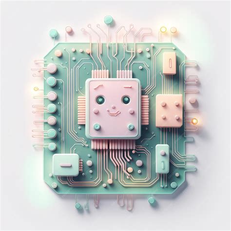 3d Rendering Of A White Computer Mouse On The Circuit Board Premium Ai Generated Vector