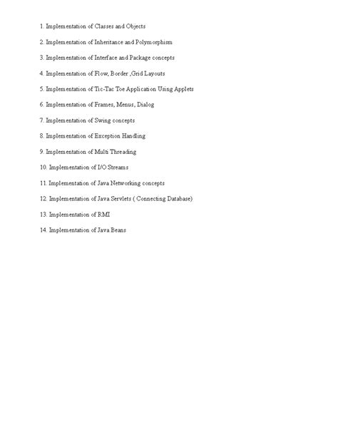 Practical Lab Java Programming 1 Implementation Of Classes And