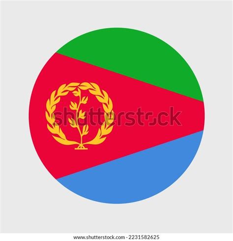 Vector Illustration Flat Round Shaped Eritrea Stock Vector Royalty Free 2231582625 Shutterstock