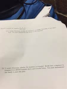 Solved Consider The Sequence 12n 3 Determine Whether