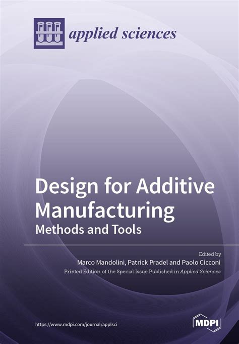 Design For Additive Manufacturing Mdpi Books