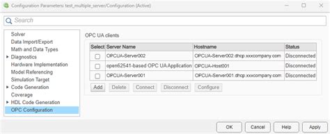 configure opc ua client in simulink matlab and simulink