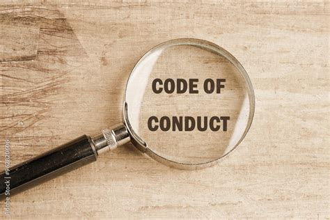 Code Of Conduct Symbol Business And Code Of Conduct Concept Copy