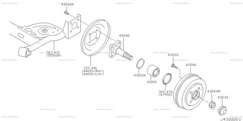 Rear Axle Chassis For Nissan Cube Z11 2 Generation 102002 042005