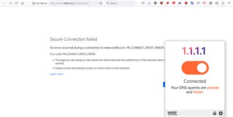 1 1 1 1 doesn t work but warp does r cloudflare