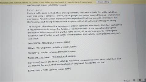 Solved ICSI 311 Assignment 3 Start The Parser This Chegg