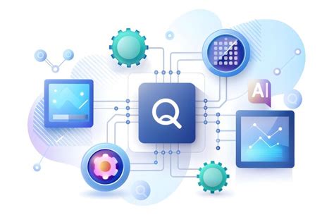 Ai Machine Learning And Qa Systems Icons Representing The Role Of Ai In