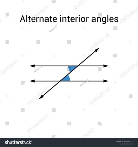 Alternate Interior Angles Parallel Lines Mathematics Stock Vector Royalty Free 2087737243