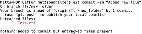Git Commit Am Added New File Matt Sonnhalter