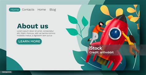 큰 로켓 주위를 날아다니는 사람들 시작 및 시작 비즈니스 개념 웹 페이지 배너 프리젠 테이션 비즈니스 프로젝트 시작 프로세스