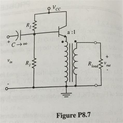 Solved 87 Design A Transformer Coupled Ef Power Amplifier