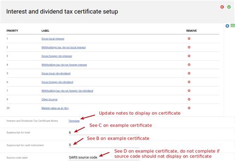 Setup Format For Interest And Dividends Certificates Finworks