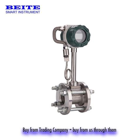 Compressed Air Vortex Flow Meter Pressure Temperature Compensation Type Pulse Output Vortex