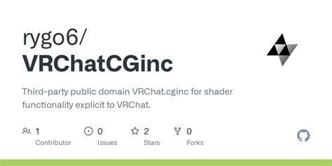 Github Rygo6vrchatcginc Third Party Public Domain Vrchatcginc For Shader Functionality
