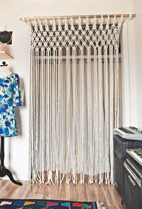 DIY Macramé Curtains Patterns Macrame Door Curtain