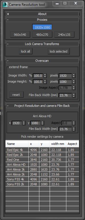 vray camera script 3d autocad 3ds max tutorials best resolution