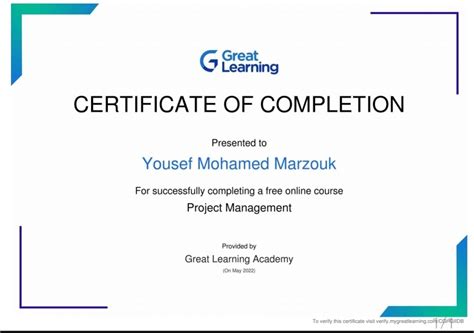 Yousef Marzouk On Linkedin Completion Of Project Management