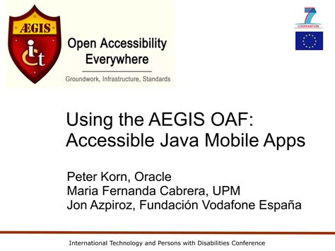 Aegis Sp4 Story Building An Accessible Mobile Application Odp
