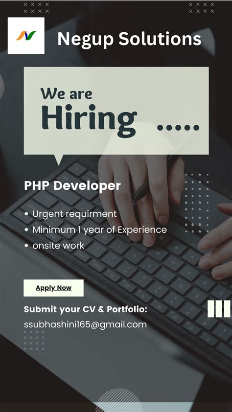 Subhashini S On Linkedin Urgent Requirement Phpdeveloper Hiring Interested Candidate Kindly