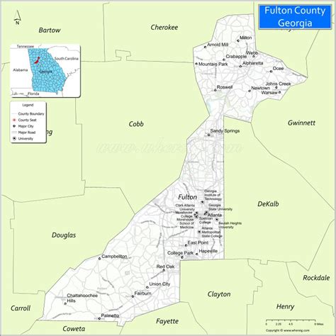 Map Of Fulton County Georgia Thong Thai Real