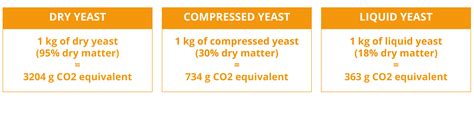 Yeast Equivalent Chart