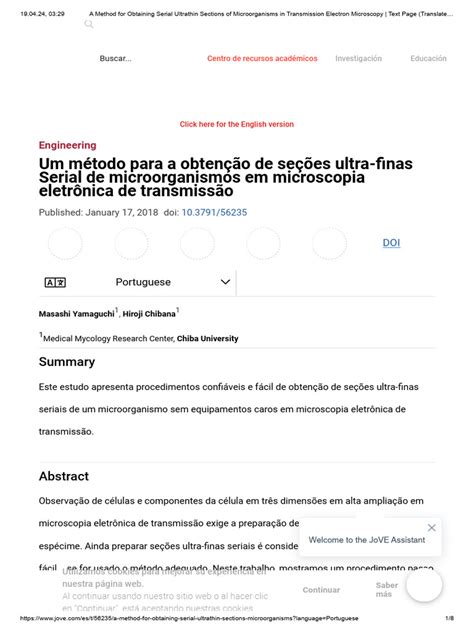 A Method For Obtaining Serial Ultrathin Sections Of Microorganisms In Transmission Electron