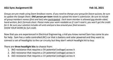 ASU Sync Assignment 03 Feb 16 2021 Groups Are Chegg