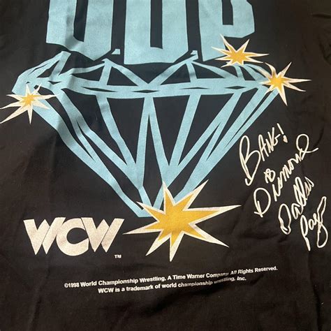 Wcw 1992 Diamond Dallas Page Black And Blue Shirt Depop