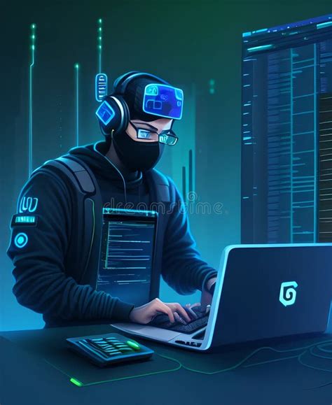 Image Of The Cyber Computer Server Crime Hacker Stock Illustration Illustration Of Code