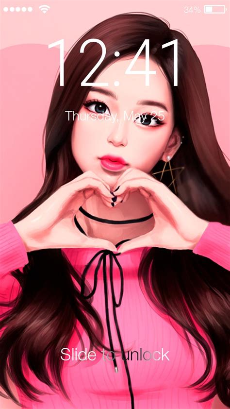 Cute Korean Girl Wallpaper