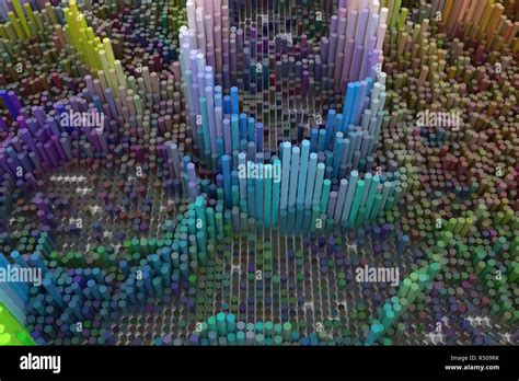 Colorful 3d Rendering Block Geometric Structure Shape Composition For Web Page Wallpaper