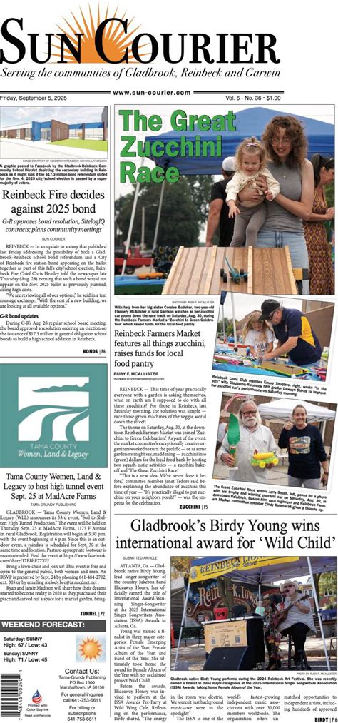 Sun Courier Front And Sports Pages Of The Friday Sept 5 Facebook