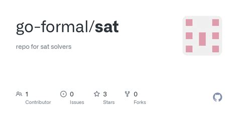 Github Go Formalsat Repo For Sat Solvers