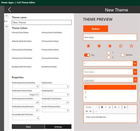 CoE Starter Kit BUG Unable To Edit Theme Issue 2795 Microsoft Coe Starter Kit GitHub