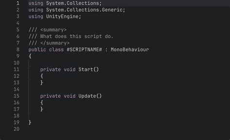 Reminder That You Can Customize The Default Script Runity3d