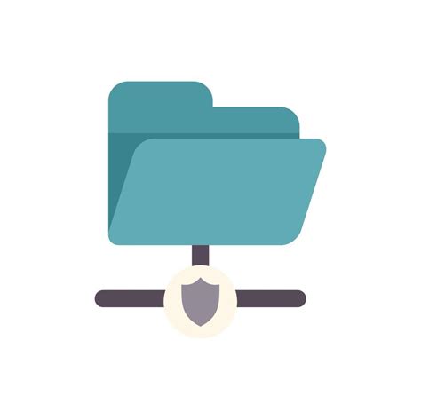 Secure Folder Sharing Through Network Connection With Shield Protection Icon 52597883 Vector Art