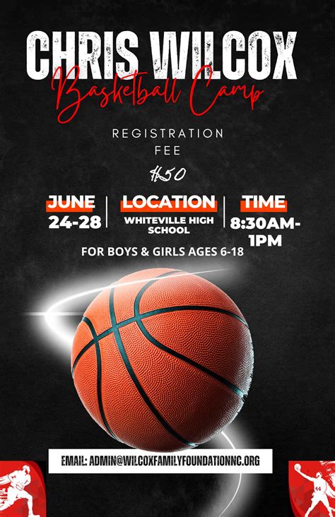 Chris Wilcox 🚨2024 Chris Wilcox Basketball Camp Will Be