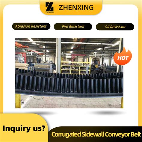 Hot Vulcanization Cleat And Sidewall Conveyor Belt Corrugated Sidewall