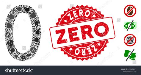 Viral Mosaic Zero Digit Icon Round Stock Vector Royalty Free 1636484827 Shutterstock