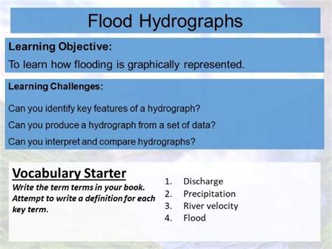 Rivers Flood Hydrographs Teaching Resources