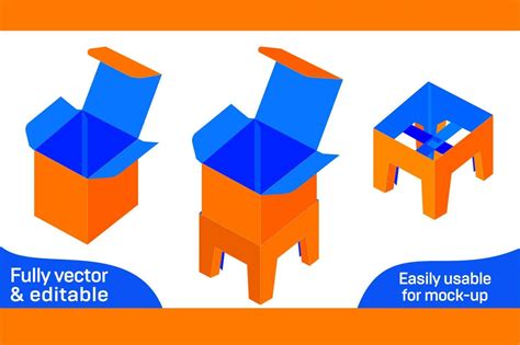 Box With Stand Dieline Template 22174825 Vector Art At Vecteezy