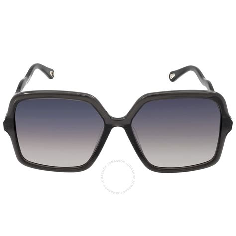 Chloe Zelie Blue Gradient Square Ladies Sunglasses Ch0086sa 001 59