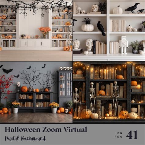 Halloween Virtual Background For Teams Etsy