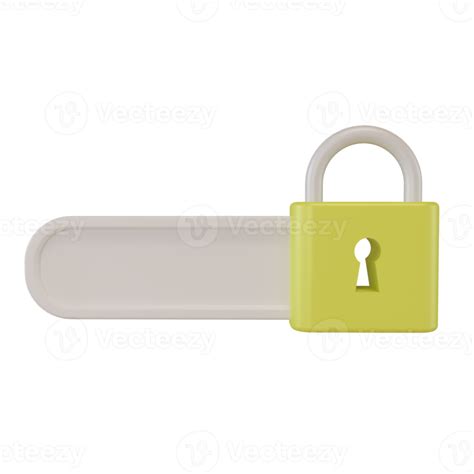 3d Render Padlock Icon Concept Illustration Of Opening A Document File By Using A Password