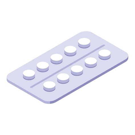 Blister Pills Icon Isometric Style 15847814 Vector Art At Vecteezy